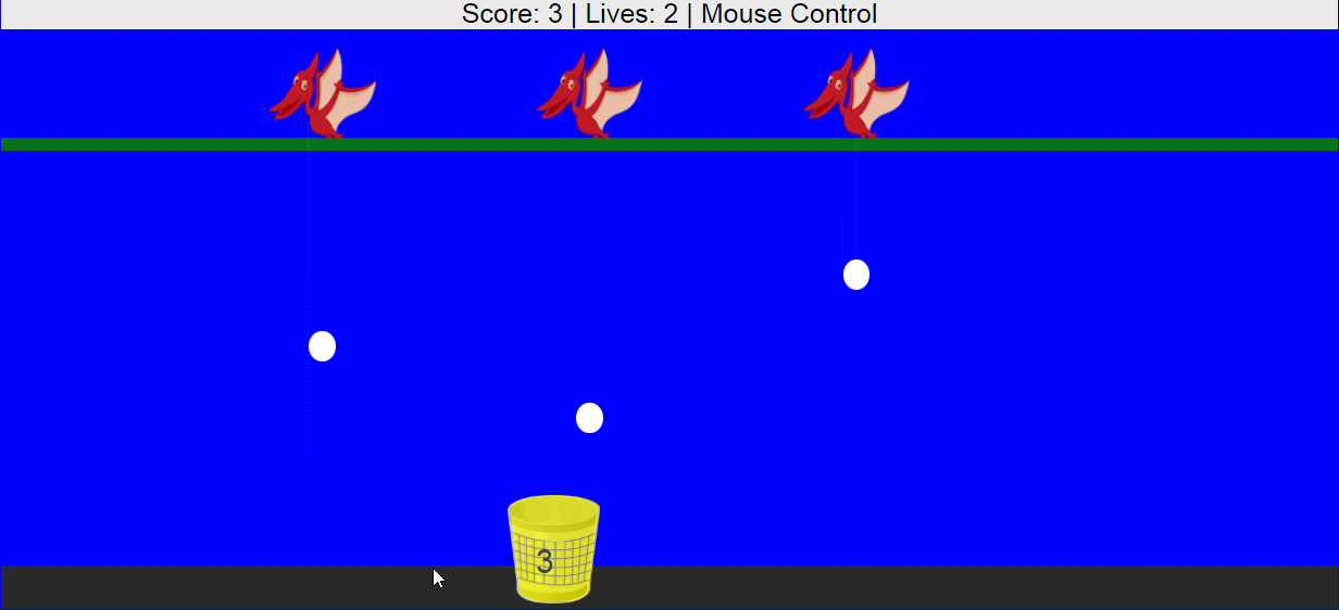 Dino Egg Catcher Game In Javascript Free Source Code Sourcecodester
